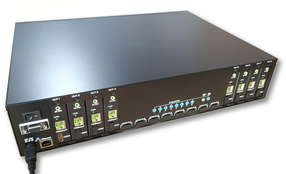 Przełącznik matrycowy MA-5288V2-100 HDMI 8x8 HDBaseT extender IR 100m